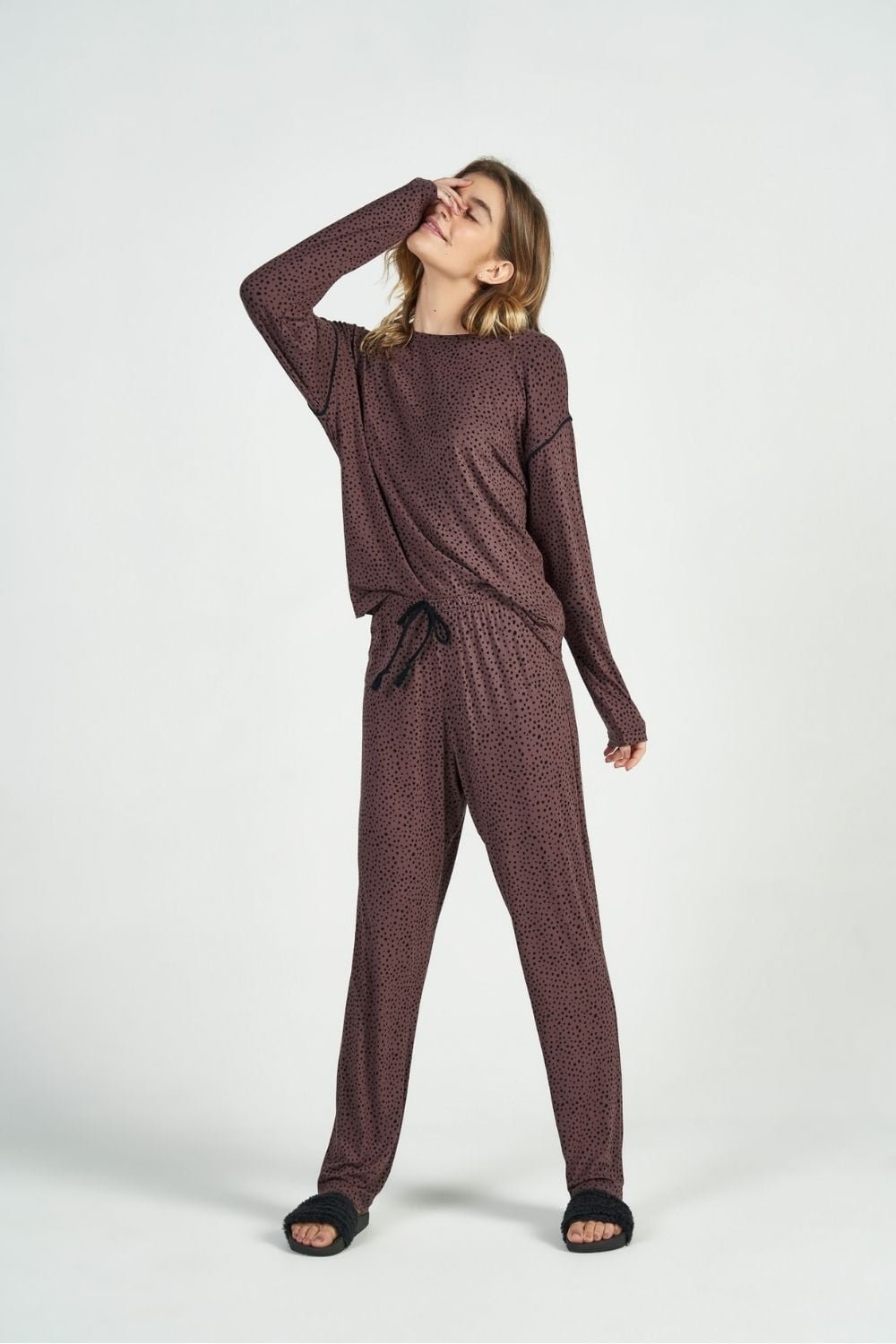 Pijama Feminino Manga Longa Animal Print - Etiqueta Íntima